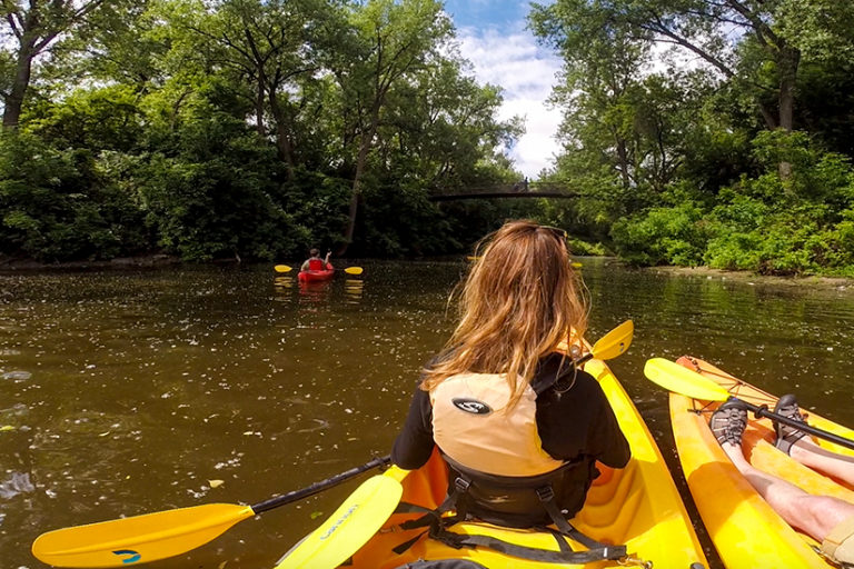 Urban Kayaking on the Mississippi River in Minneapolis - Wander The Map