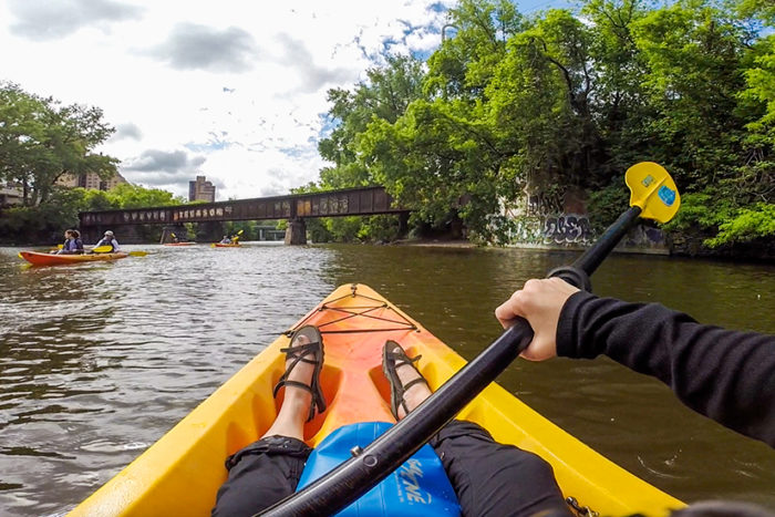 Urban Kayaking on the Mississippi River in Minneapolis - Wander The Map