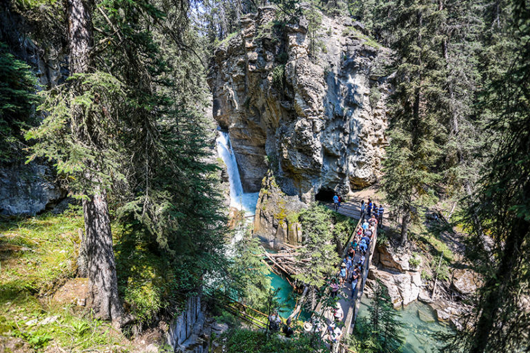 Hiking the Johnston Canyon Trail in Banff National Park, Canada ...